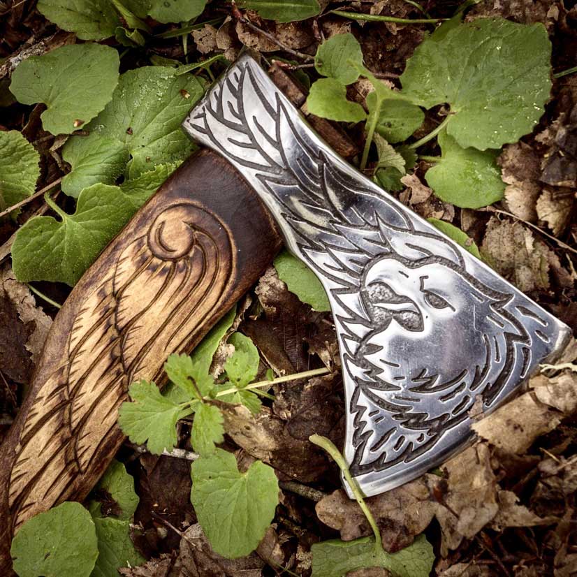 Hache Viking Aigle Gravé | Ervald